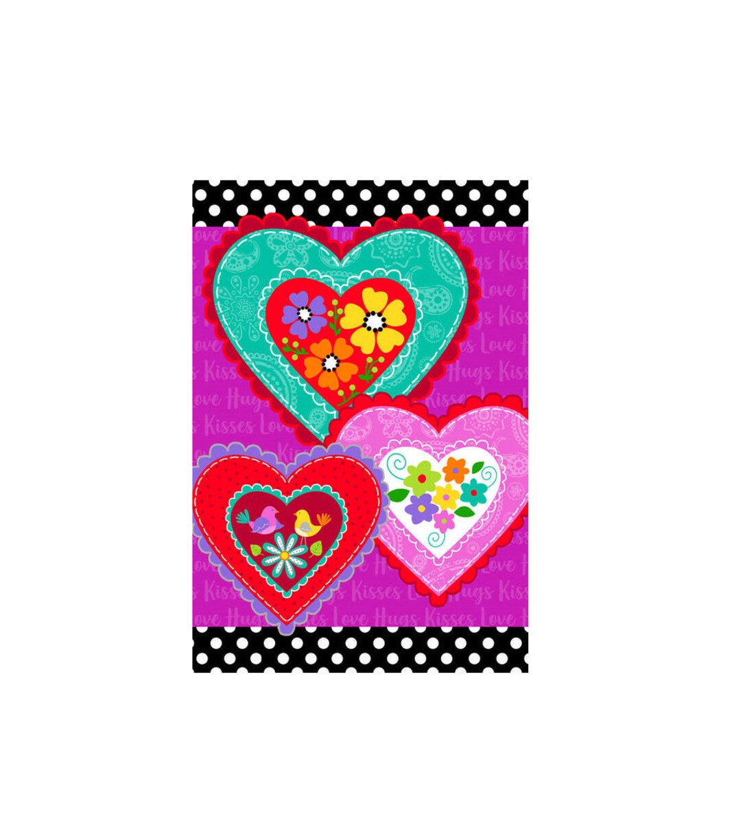 Heart Panel (30”wide by 44" Tall) Fabric ~ Love is Forever Collection ...