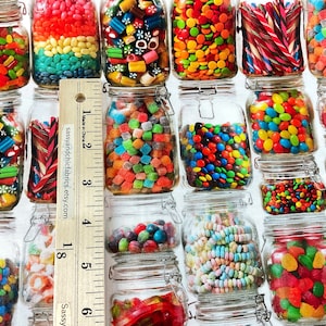 Colorful Candy Jars 100% Quilting Cotton Fabric in Sweet Color ~ Sweet ...