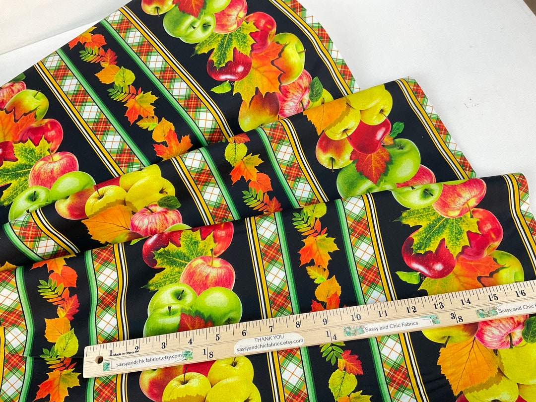 Cider House Stripe Black 100% Cotton Fabric ~ Cider House Collection ...