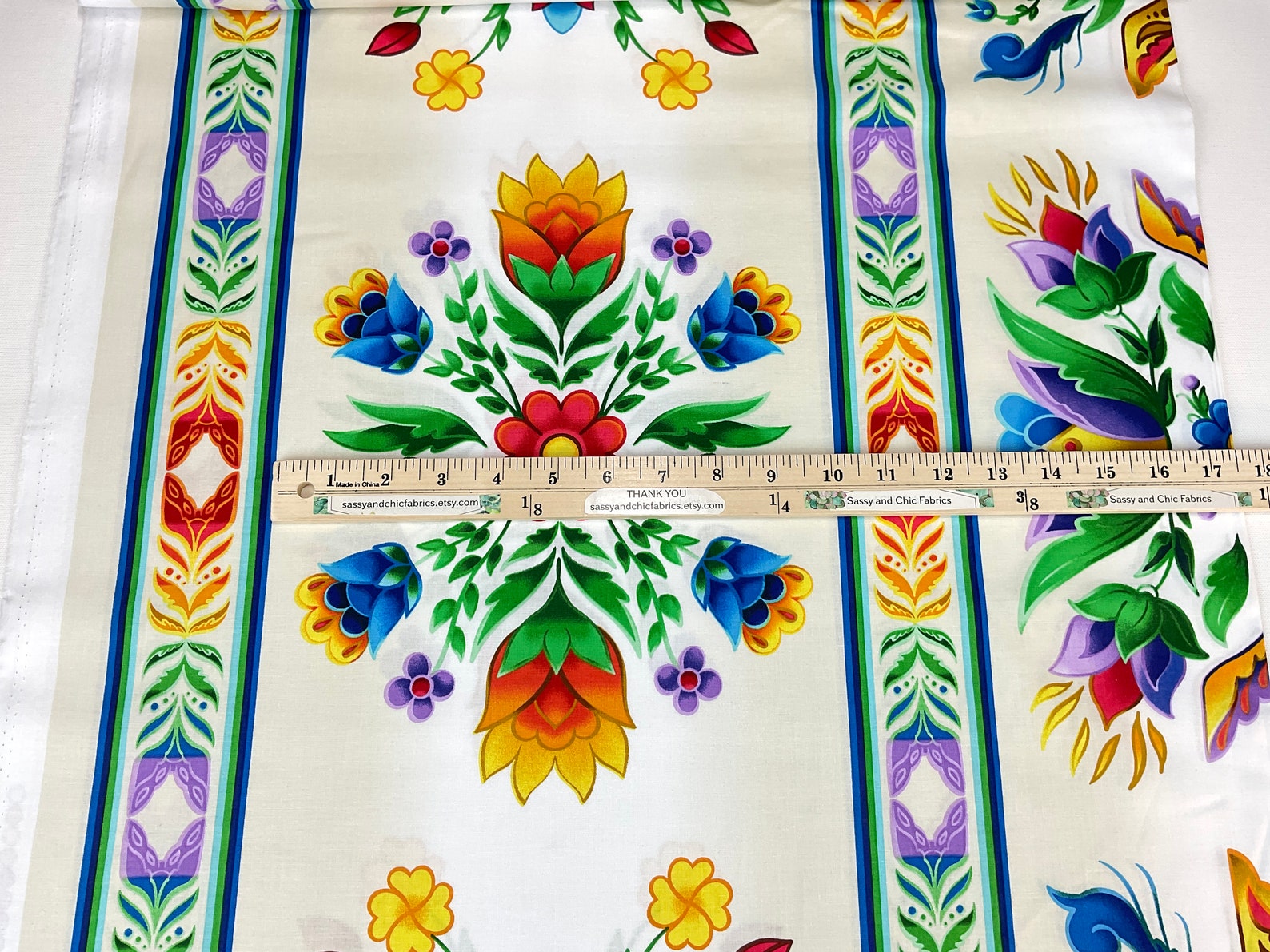 By 23” Panel, Regalia 4 Colors: Royal/cream/black/aqua 100% Cotton ...