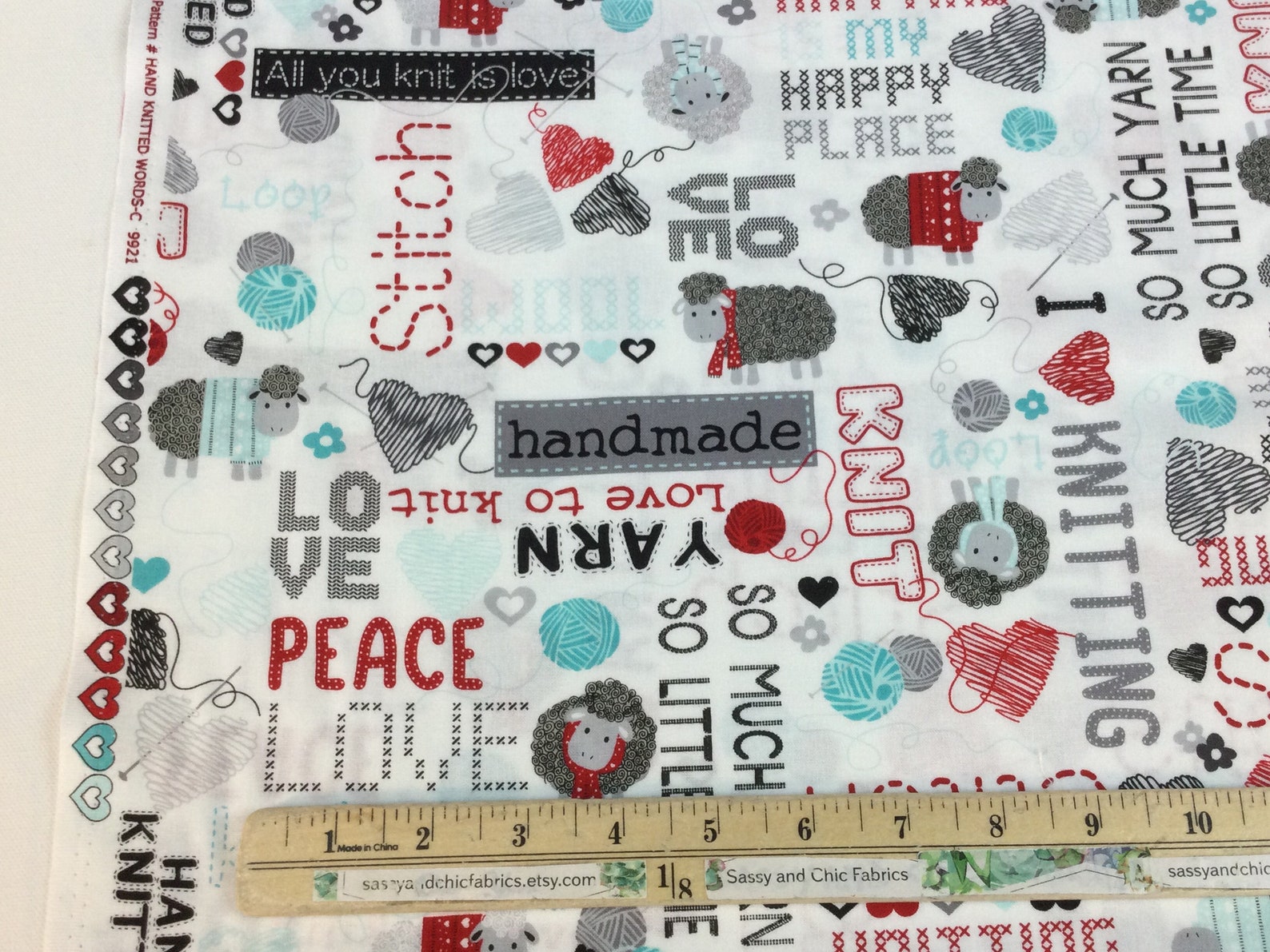 Hand Knitted Words White or Black Fabrics All You Knit is - Etsy