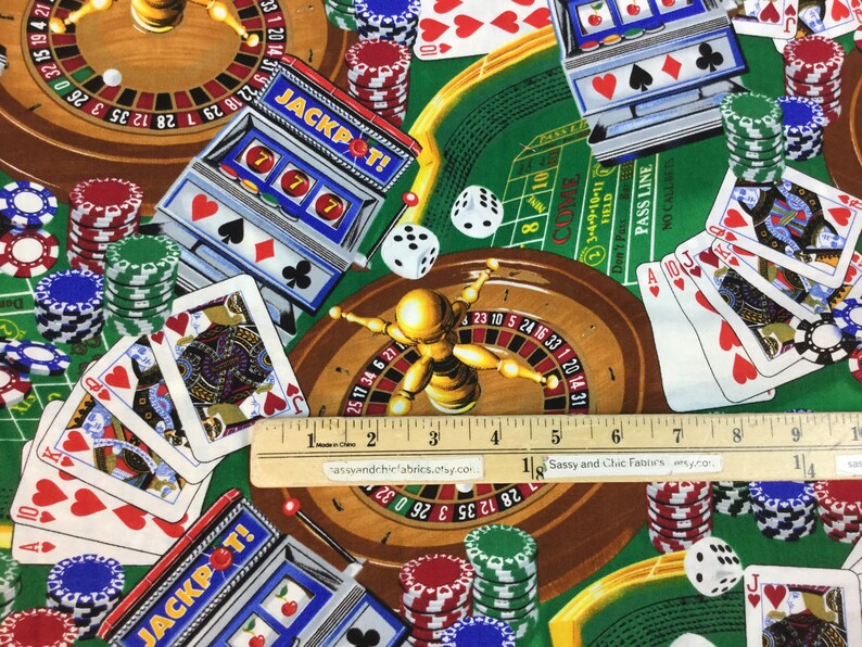 Casino Green Fabric Timeless Treasures Fabrics 100% | Etsy