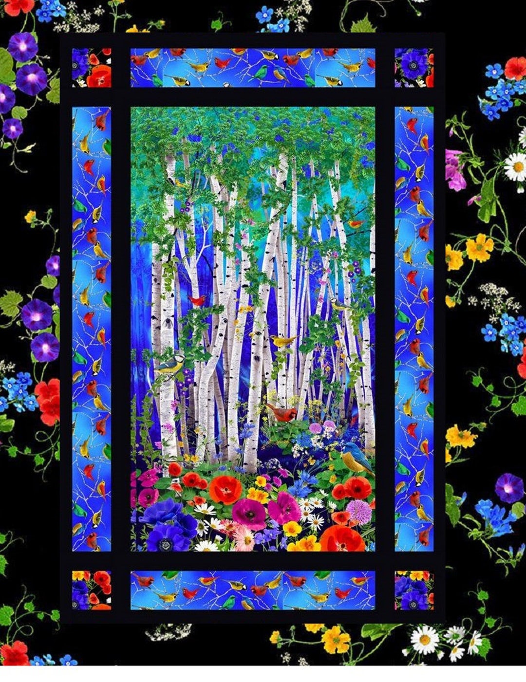 Floral Forest Quilt Project, Fabric Bundle to Make Your Own Quilt ...