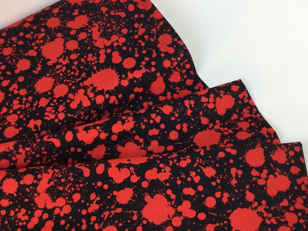 Classic Horror Films Blood Splatter Red on Black Background, 100% ...