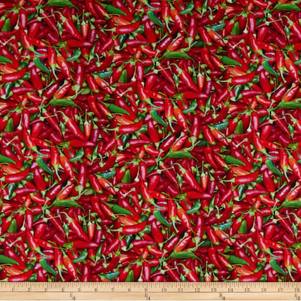 Chili Pepper Fabric - Etsy