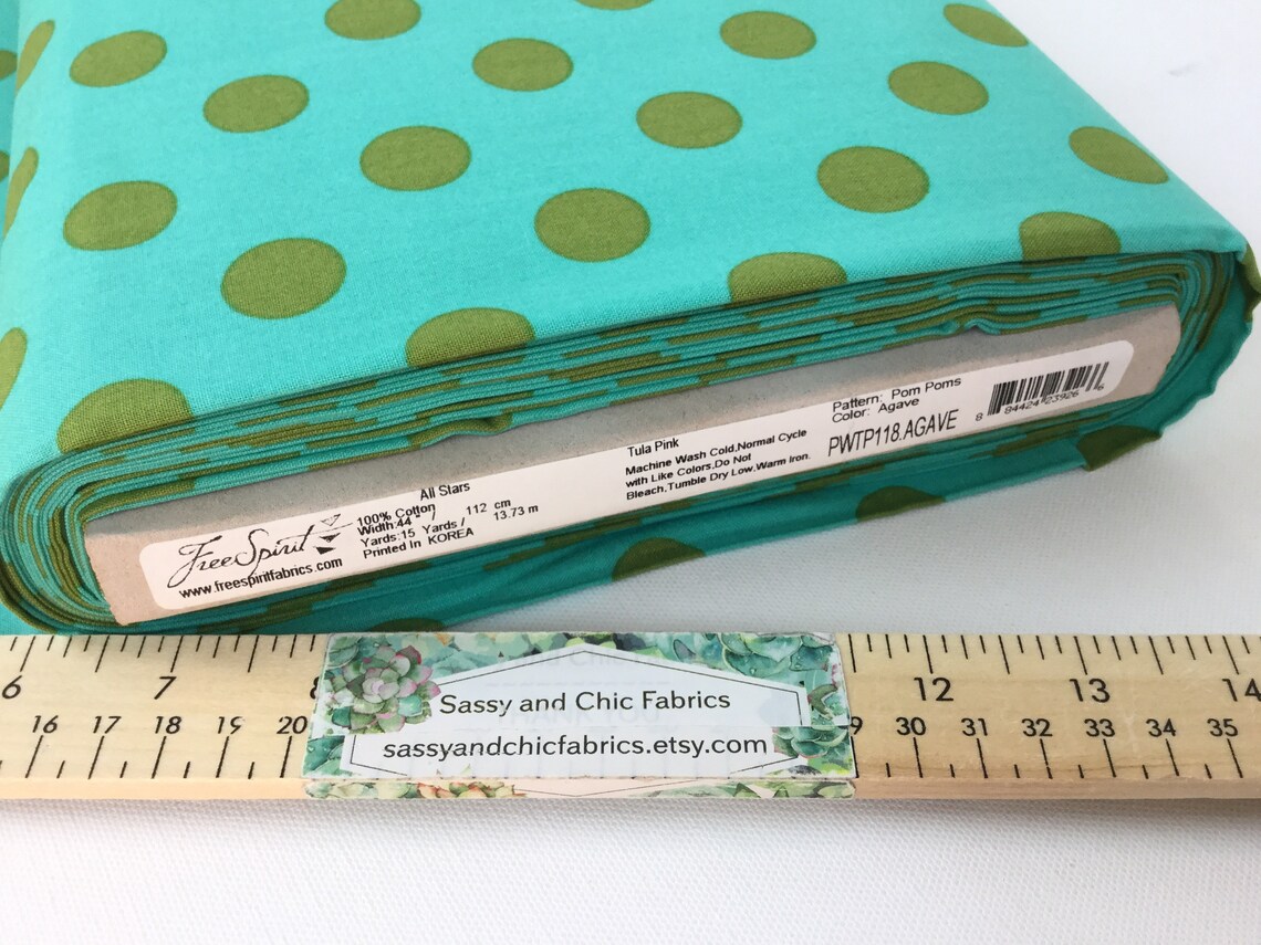Pom Poms Agave Color Tula Pink ALL STARS Collection by Tula | Etsy