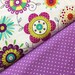 Peppy Petals White Fabric Michael Miller Collection, 100% Cotton Fabric ...