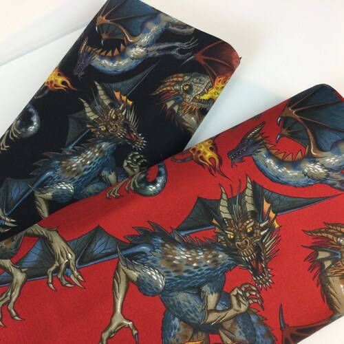 Dragon Fabric Alexander Henry Tale of the Dragons Fabric - Etsy