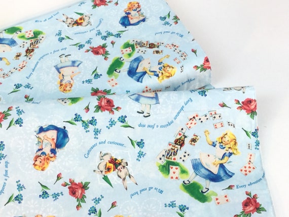 Sweet Alice Alice in Wonderland Blue Fabrics From David | Etsy