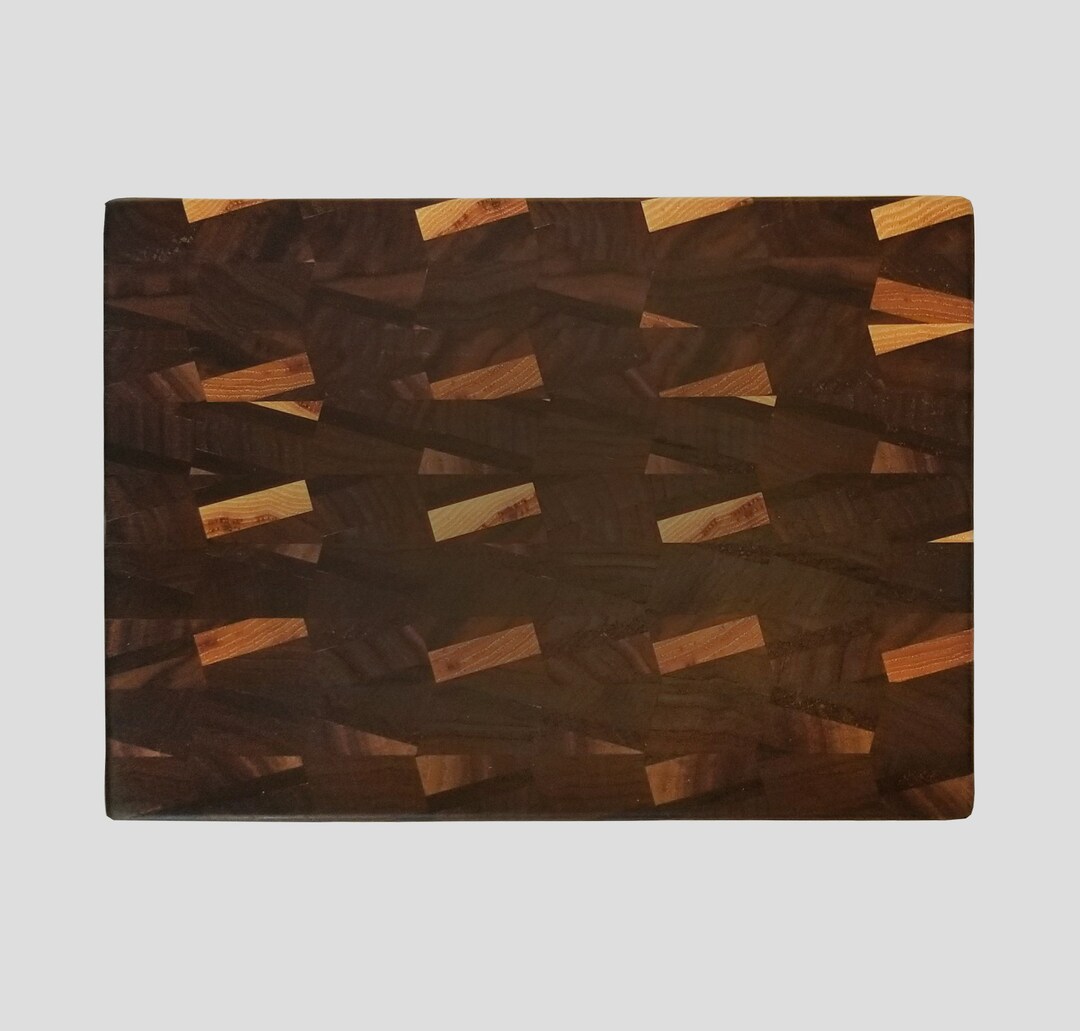 Walnut and Oak Diagonal Weave End Grain Cutting Board - Etsy