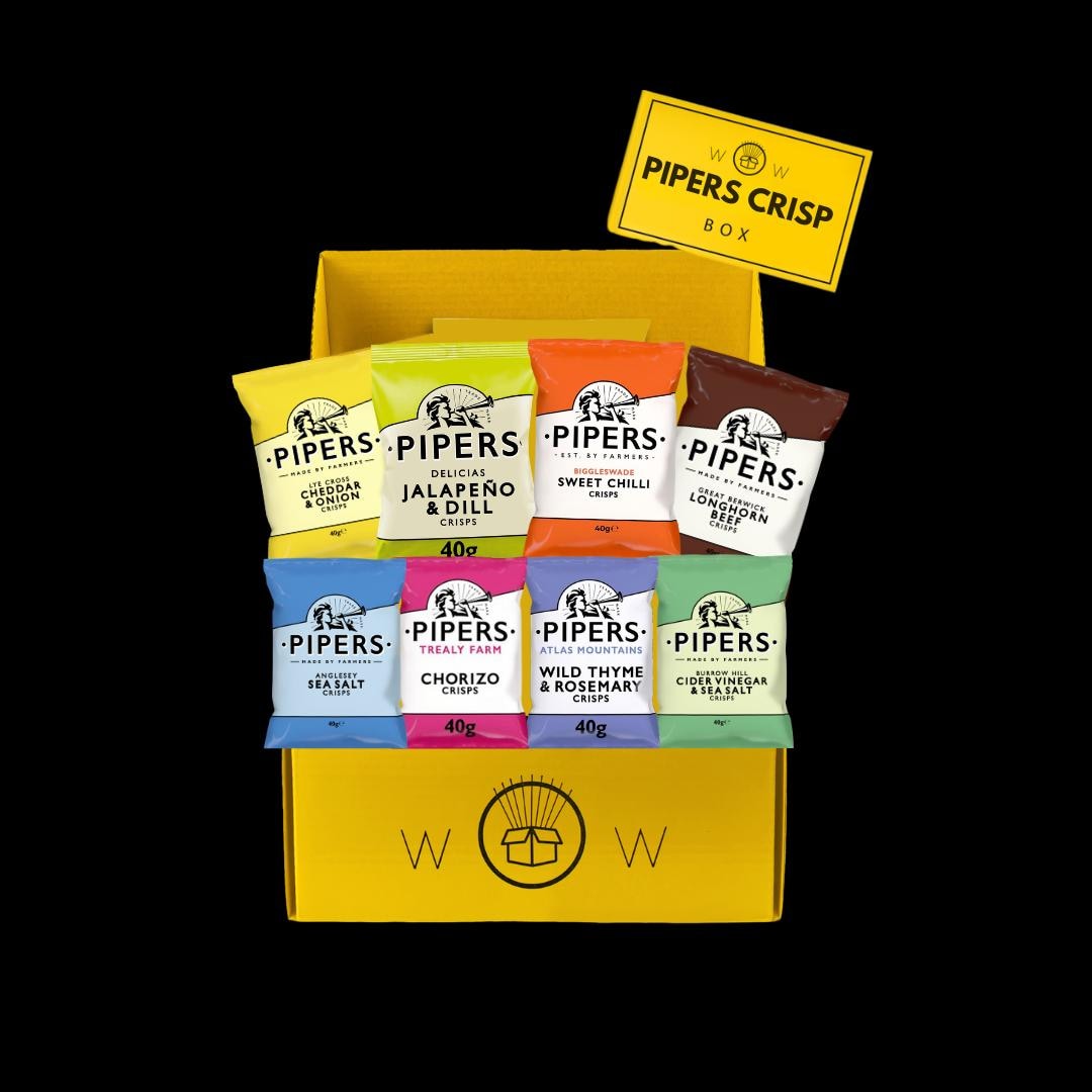 Wowboxme Bespoke Pipers Crisps Gift Box Gourmet Crisp Selection Hamper ...
