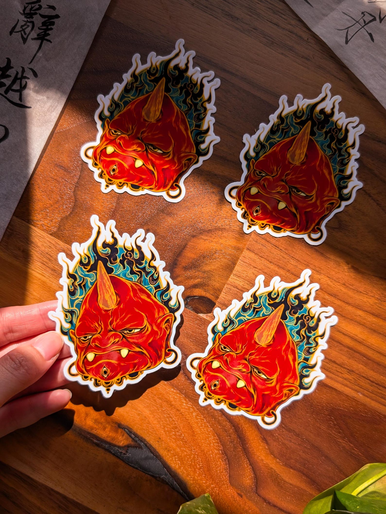 Fire Deity Sticker – Chinese Mythology Art | Handmade Sticker for ...