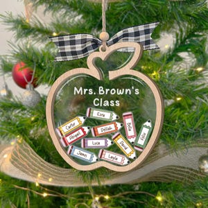 Personalized Teacher Christmas Ornament, Teacher Ornament, Teacher ...
