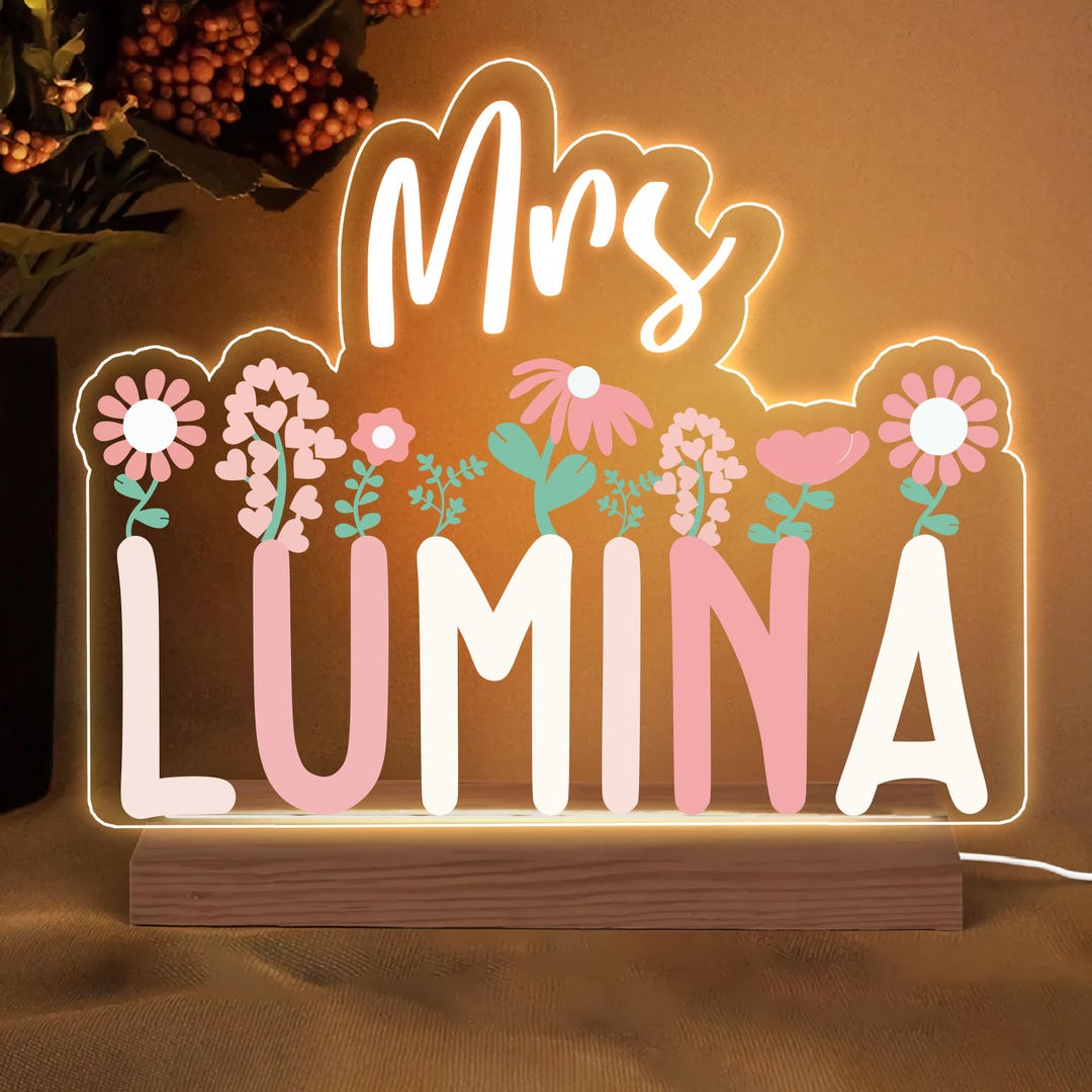 Custom Name Sign for Desk, Personalized Name Desk Plate for Teacher ...