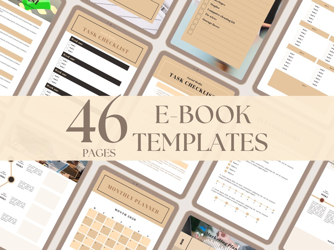 Ebook Worksheet Templates Customizable Canva, Indesign Perfect for ...