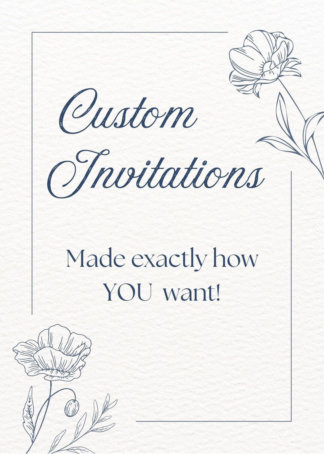 100% Custom Digital Invitation Templates, Personalized Invites, Graphic ...