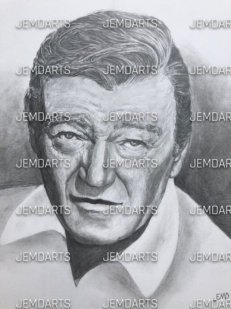 John Wayne Drawing Digital Download - Etsy
