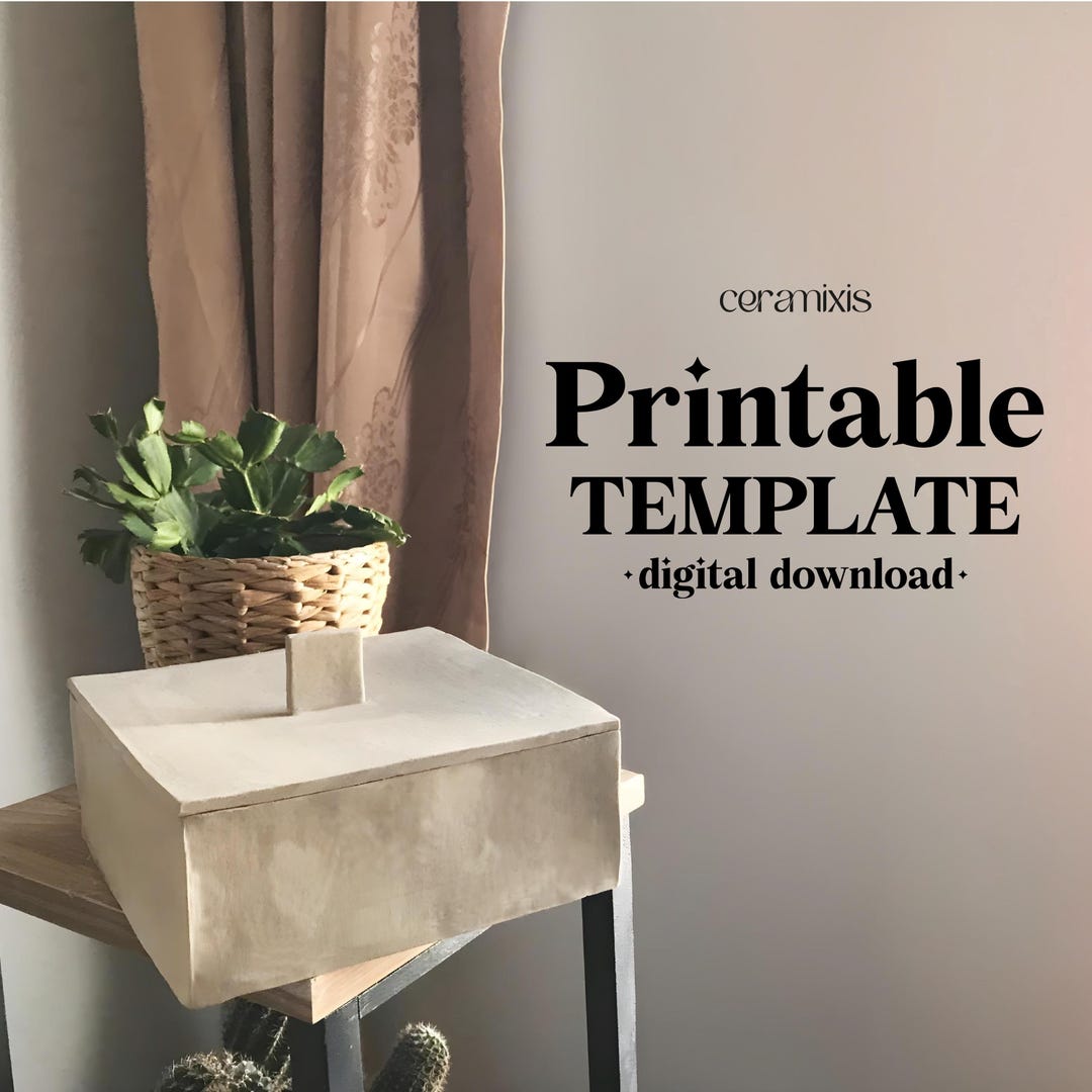 Square Box Slab Building Template | Pottery Template | Clay Templates ...