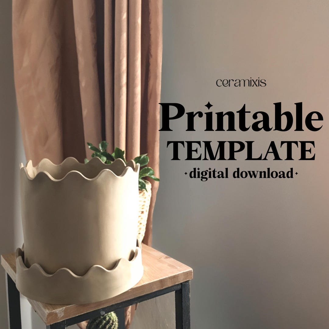 Round Planter Slab Building Template | Pottery Template | Ceramic Tools ...