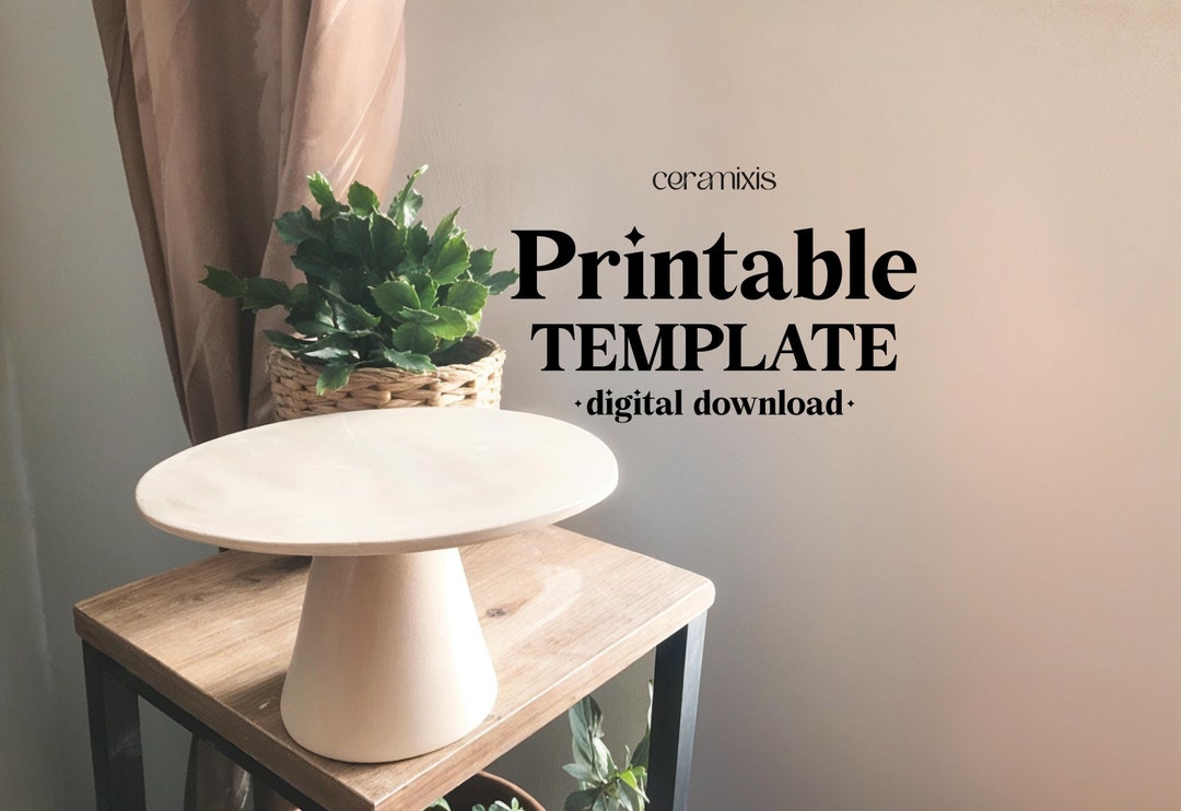 Cake Stand Slab Building Template | Pottery Template | Ceramic Tools ...