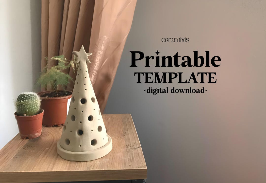 Candle Holder Cone Slab Building Pottery Template | Pottery Template ...