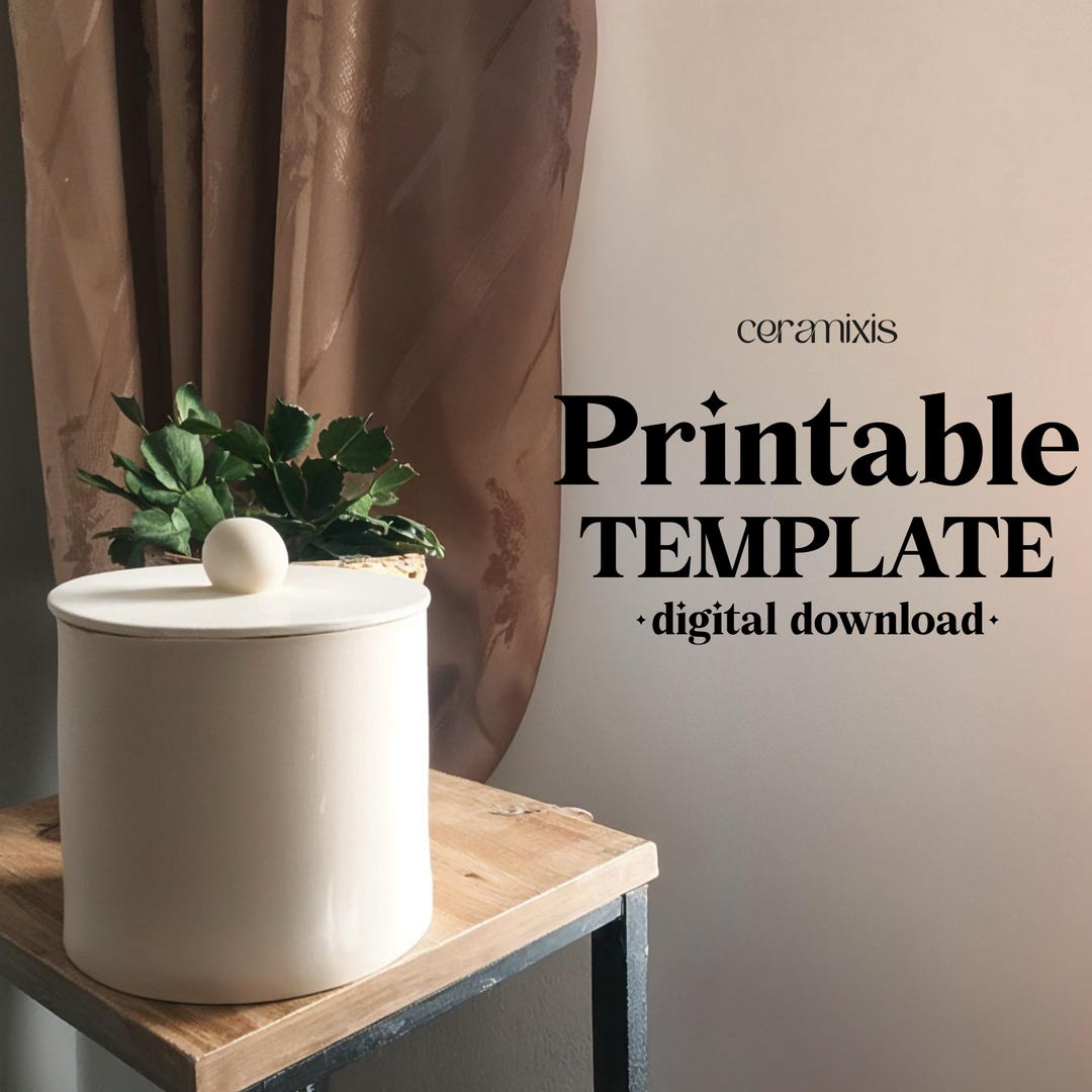 Lidded Box Slab Building Template | Pottery Template | Ceramic Tools ...