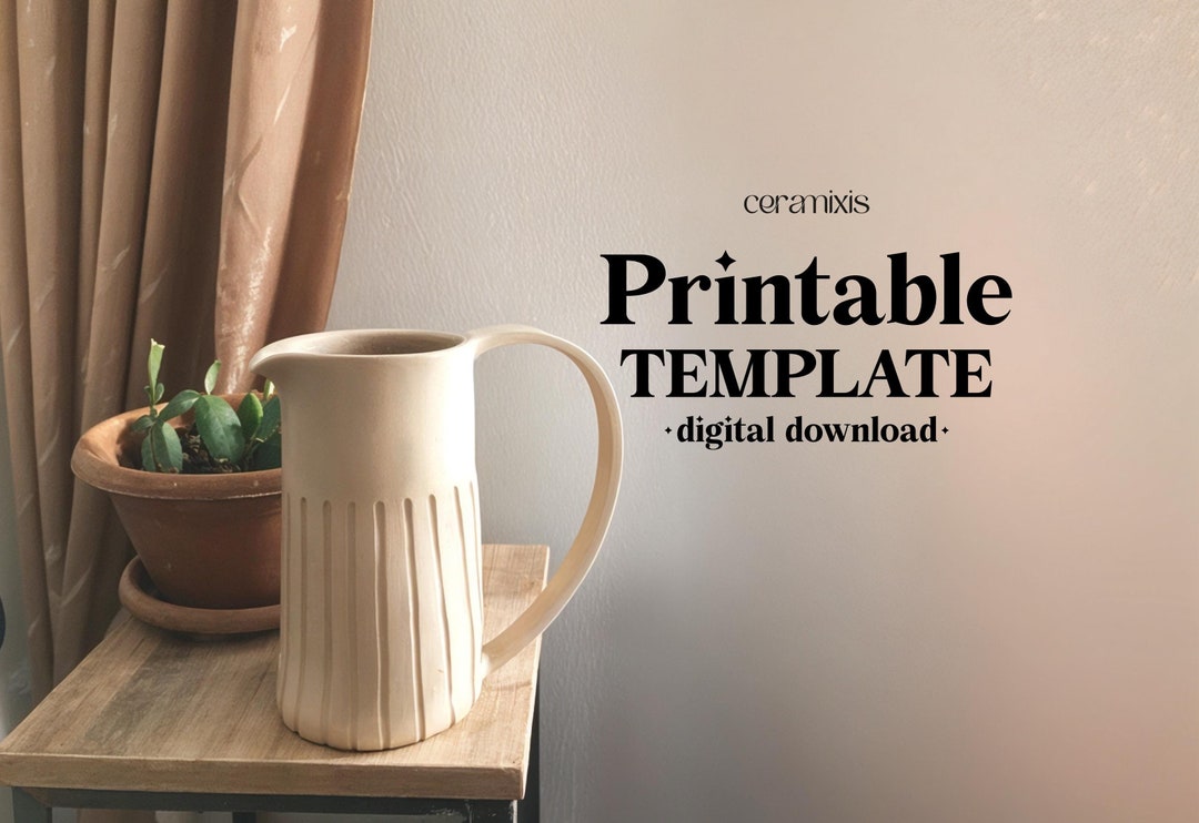 Jug Slab Building Template | Pottery Template | Ceramics Tools | Clay ...
