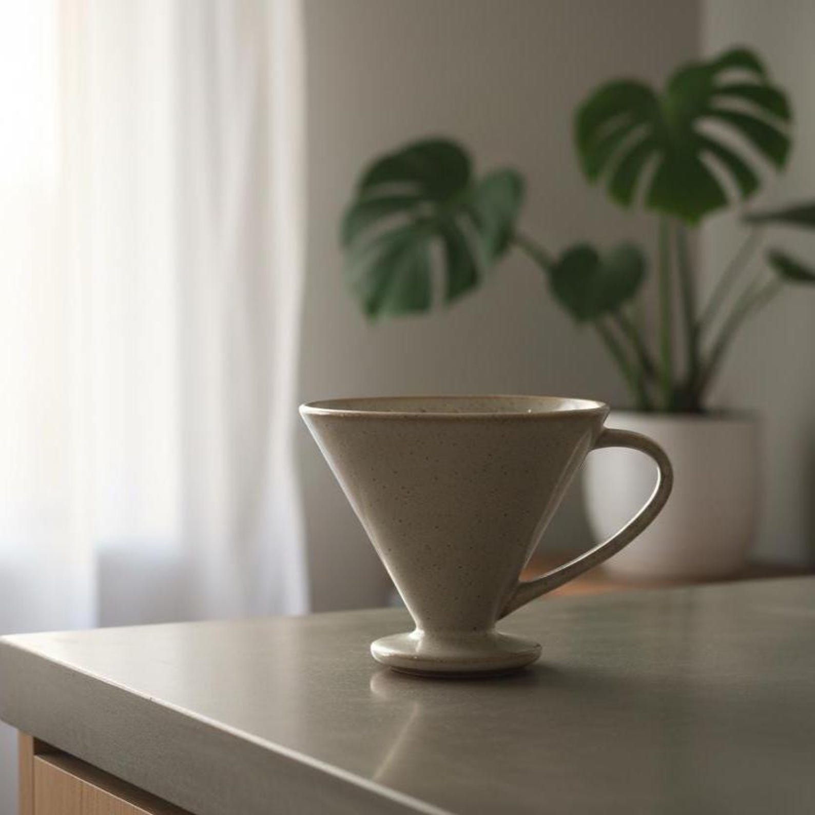 Coffee Pour Over Pottery Template, Ceramic Slab Building, Digital ...