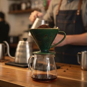 Coffee Pour Over Pottery Template, Ceramic Slab Building, Digital ...