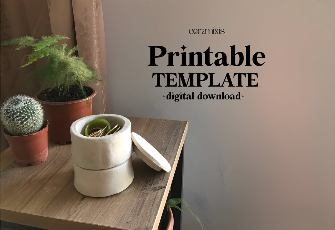 Jewelry Box Slab Building Template | Ceramics Tools | Clay Templates ...