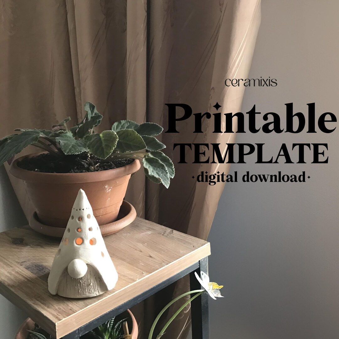 Dwarf Candle Holder Slab Building Template | Pottery Template | Ceramic ...