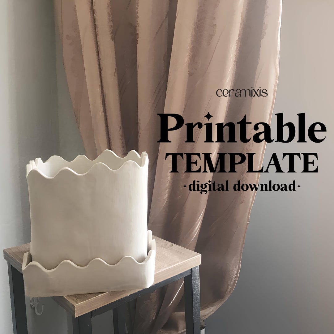 Square Planter Slab Building Template | Pottery Template | Ceramic ...
