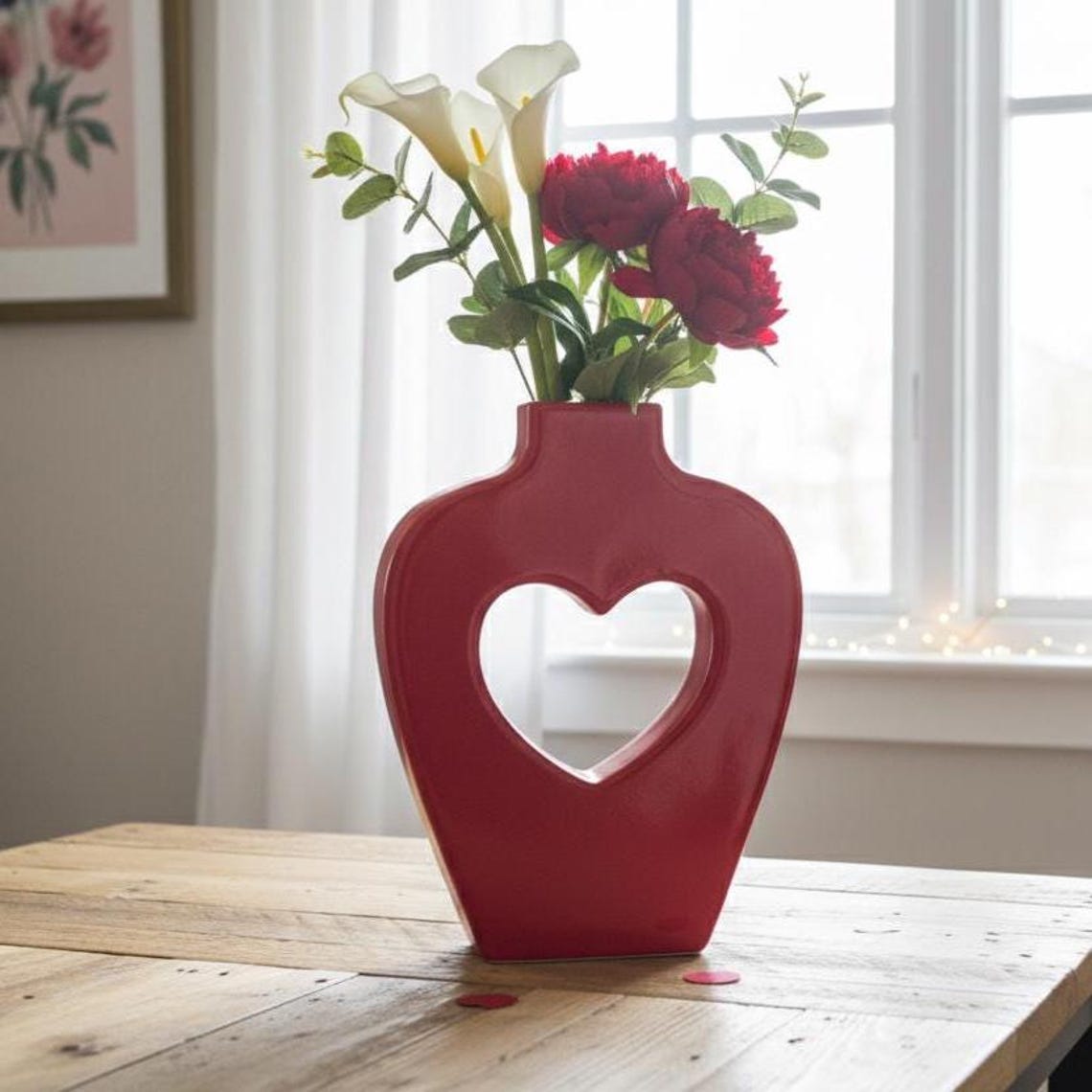 Heart Shaped Vase Slab Building Template | Pottery Template | Ceramic ...