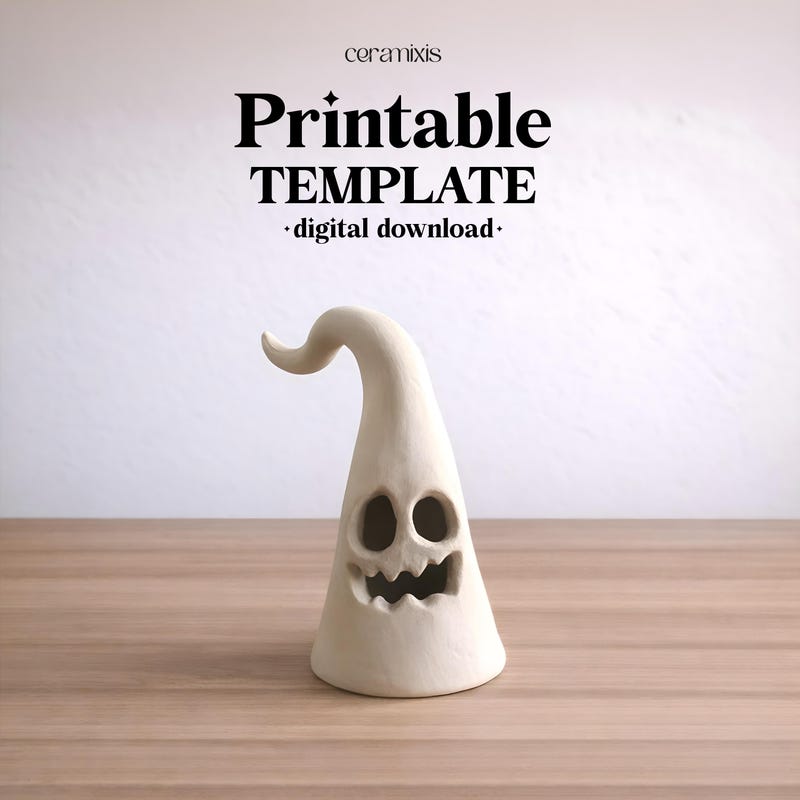 Ghost Clay Template - Etsy UK