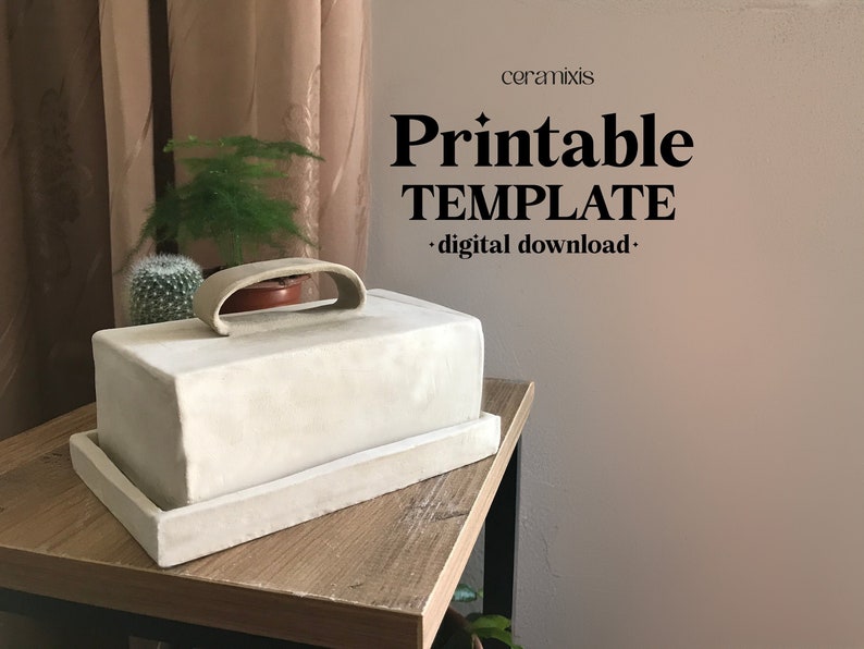 Butter Dish Slab Building Template Ceramics Tools Ceramis Tools for ...