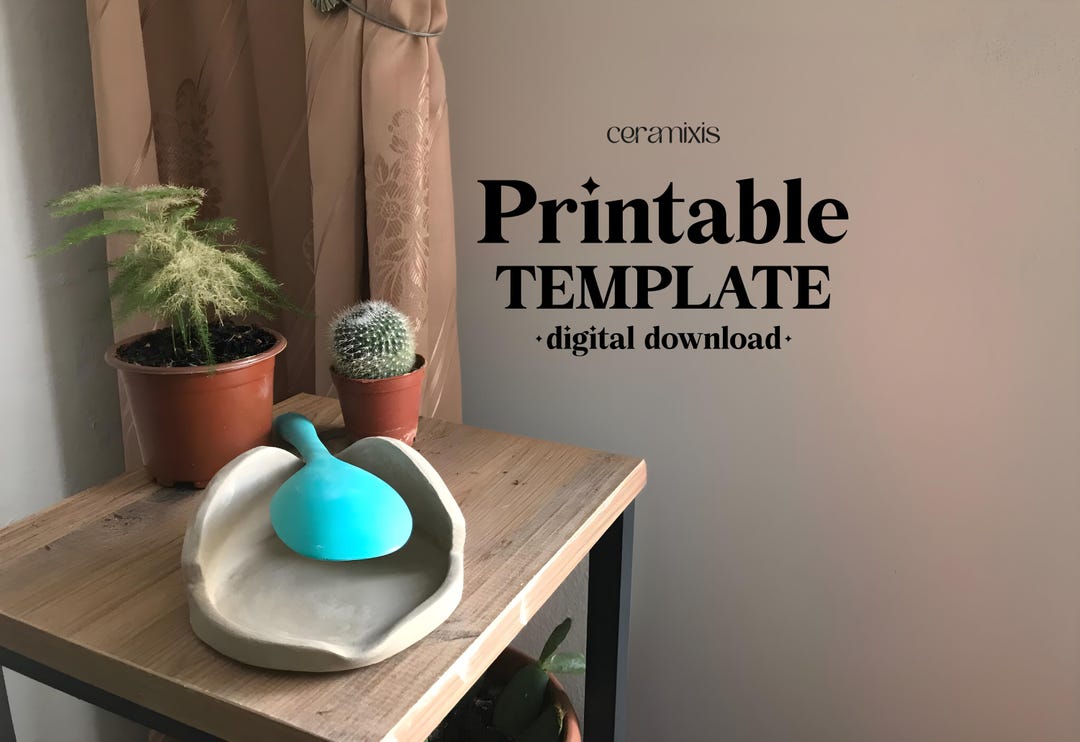 Spoon Rest Slab Building Template | Ceramics Tools | Clay Templates ...