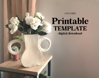 Vase Slab Building Template Pottery Template Ceramics Tools for ...