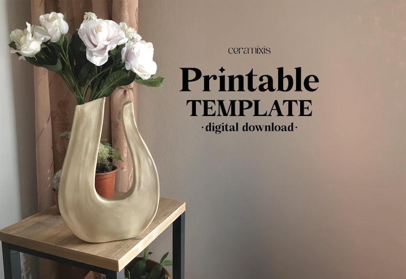 Vase Slab Building Template Pottery Template Ceramics Tools for ...