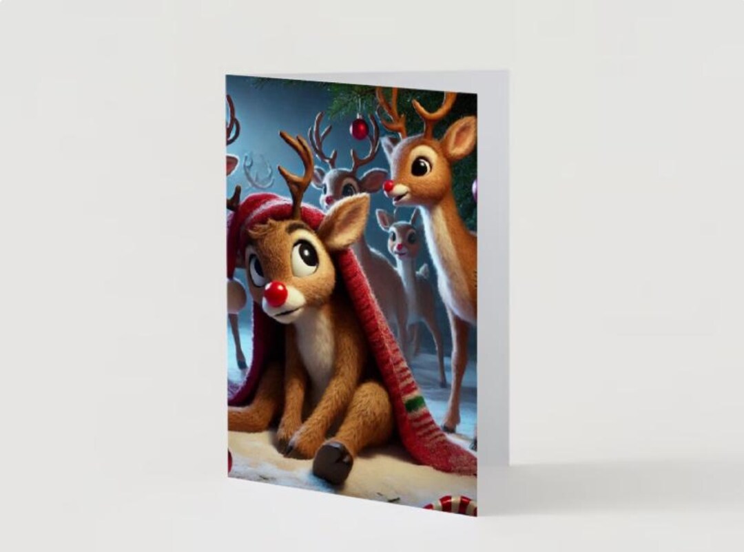 Where's Rudolph-digital Christmas Card - Etsy