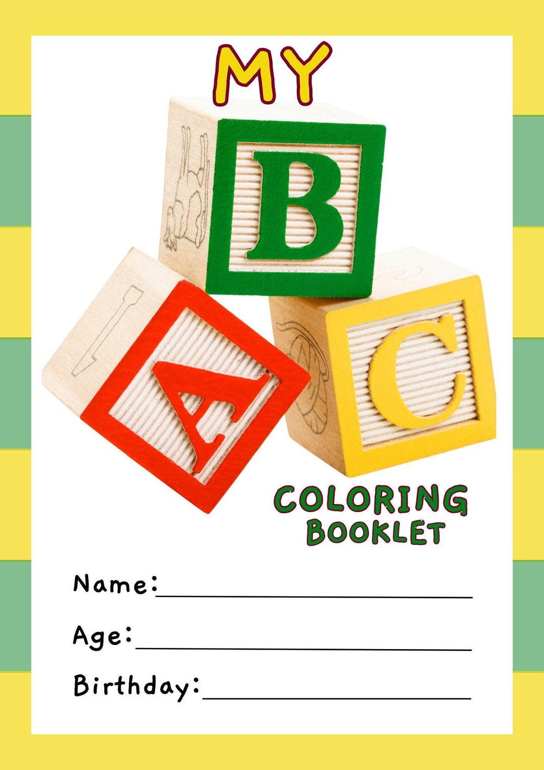 My ABC Coloring Booklet-digital Coloring Book - Etsy