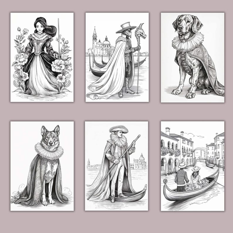 Grayscale Coloring Pages Venice Venetian Heroes for Children Coloring ...