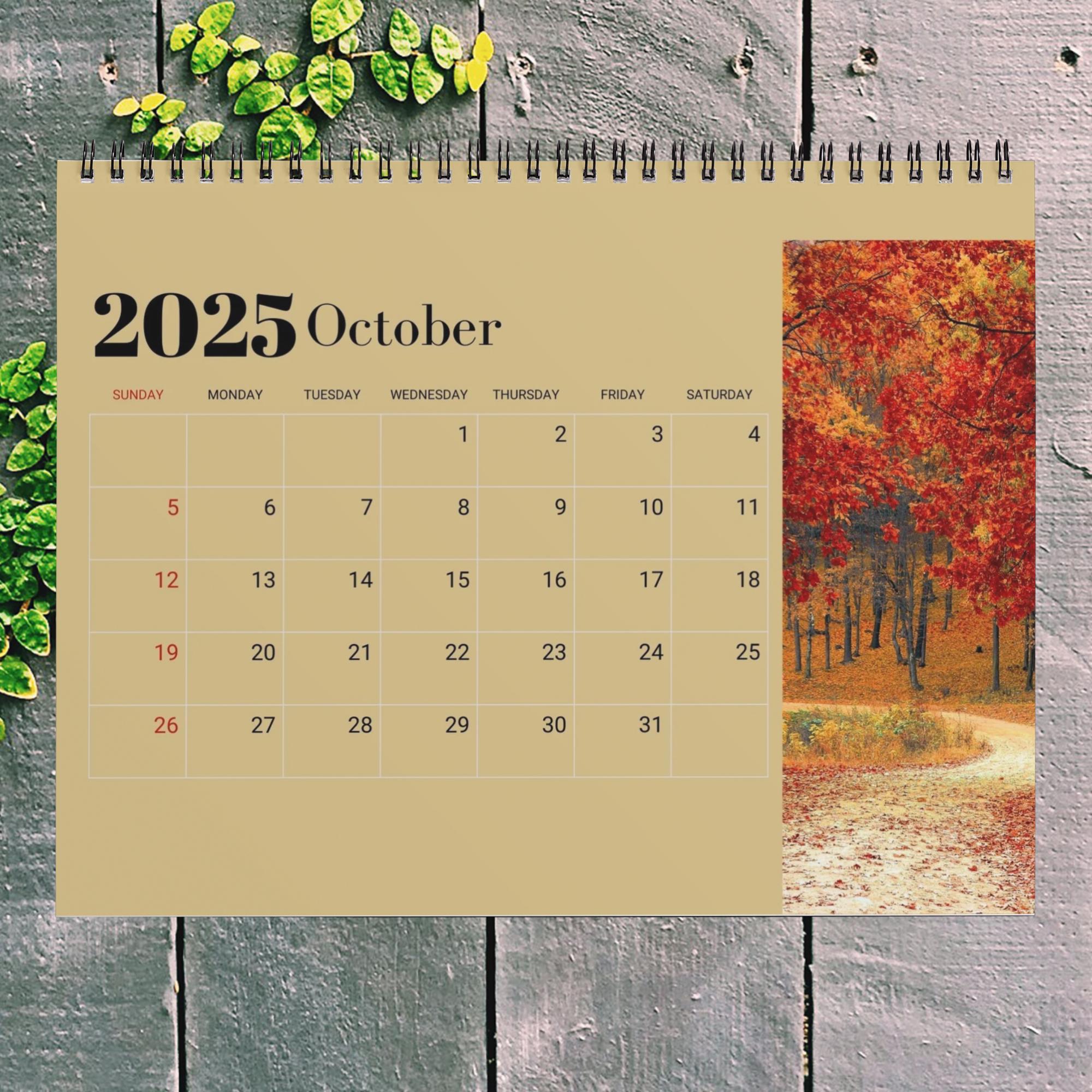 Printable Calendar 2025 Seasons in the FOREST, Elegant Calendar ...