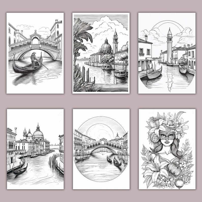 Grayscale Coloring Pages Venice Venetian Heroes for Children Coloring ...