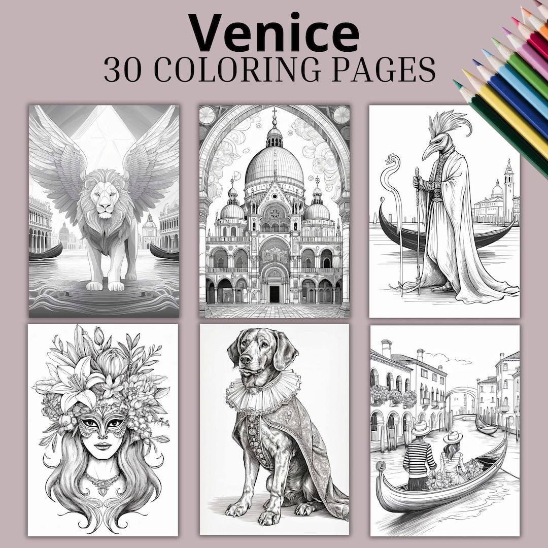 Grayscale Coloring Pages Venice Venetian Heroes for Children Coloring ...