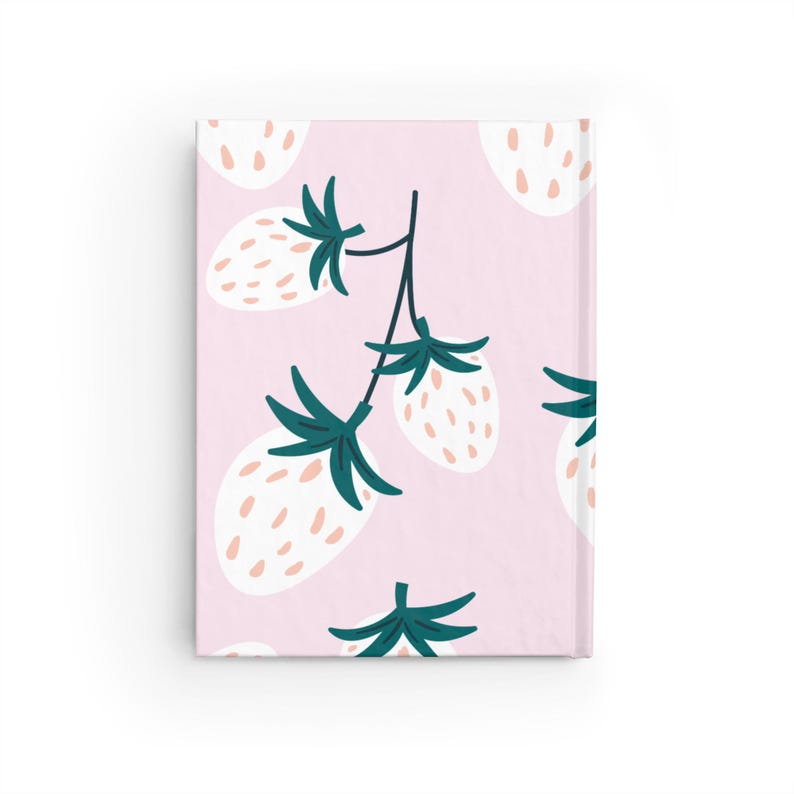Unique Pastel Strawberry Notebook, Pink Strawberry Journal, Strawberry ...