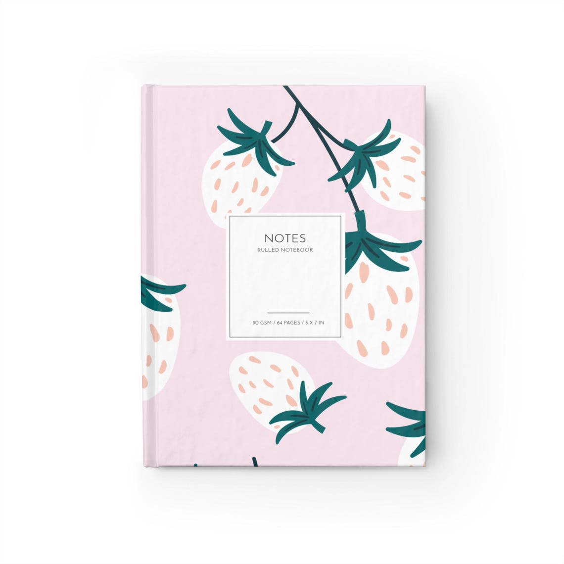Unique Pastel Strawberry Notebook, Pink Strawberry Journal, Strawberry ...
