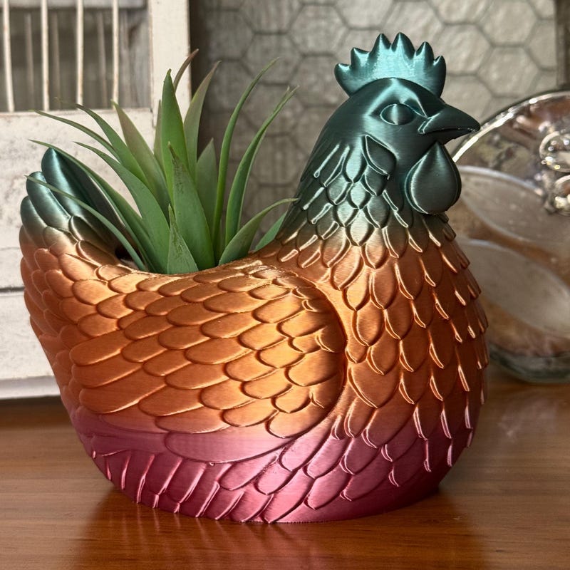 Hen Planter - Etsy