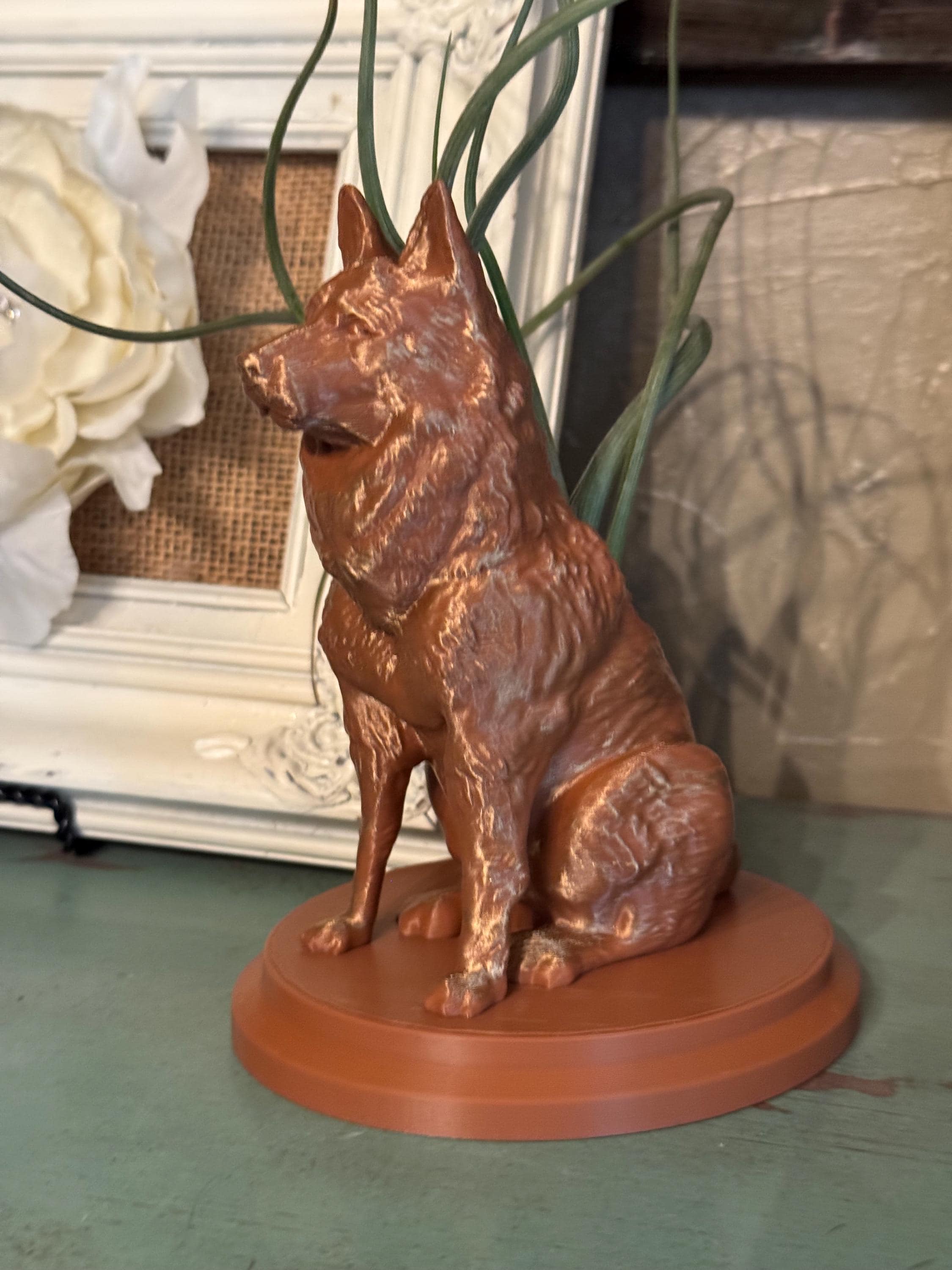 German Shepherd Planter, 3D Printed: Air Plant Holder, Dog Planter, 40 ...