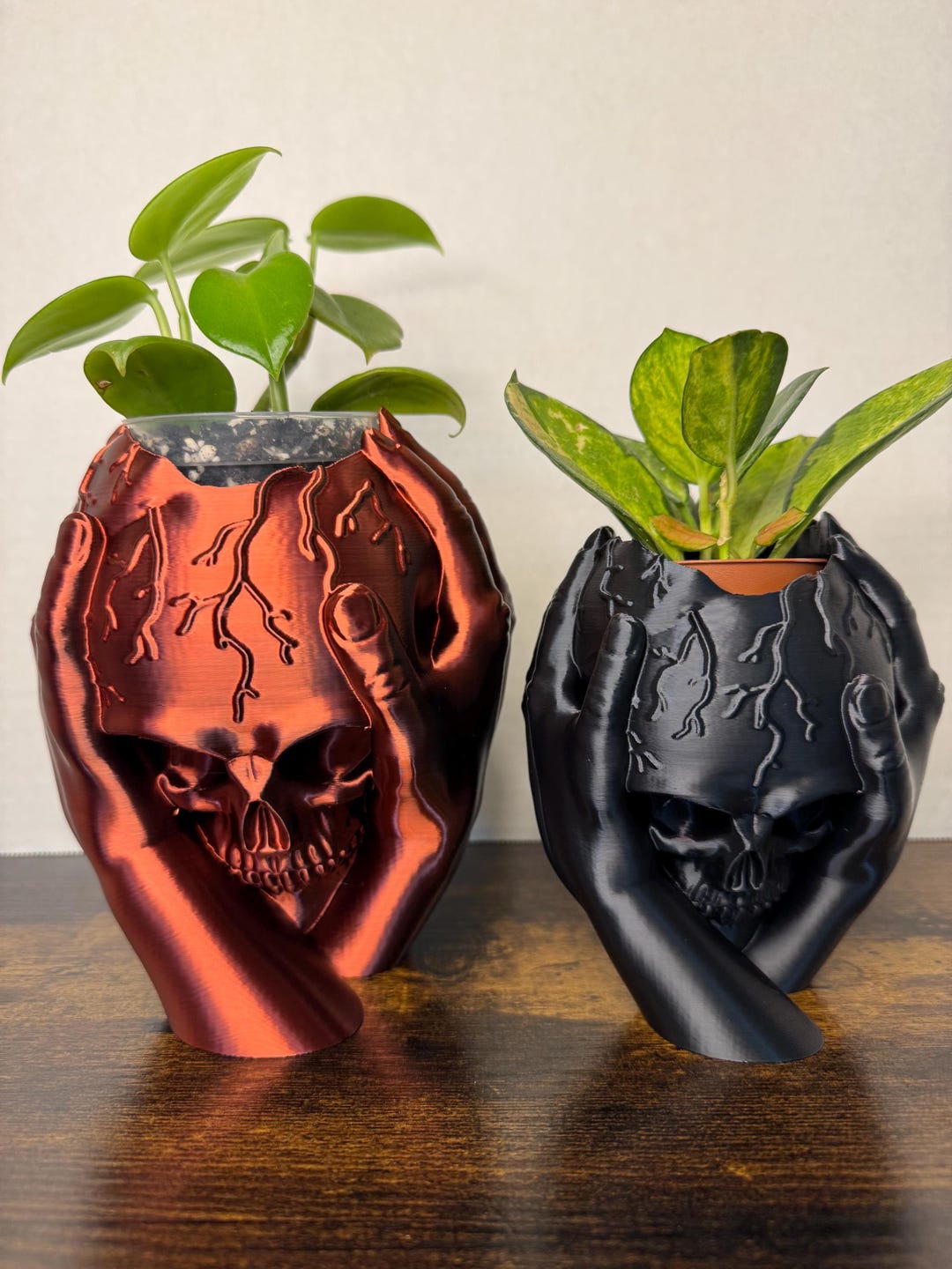 Broken Heart Planter, 3d Printed Skeleton Planter, Gothic Planter, Goth ...