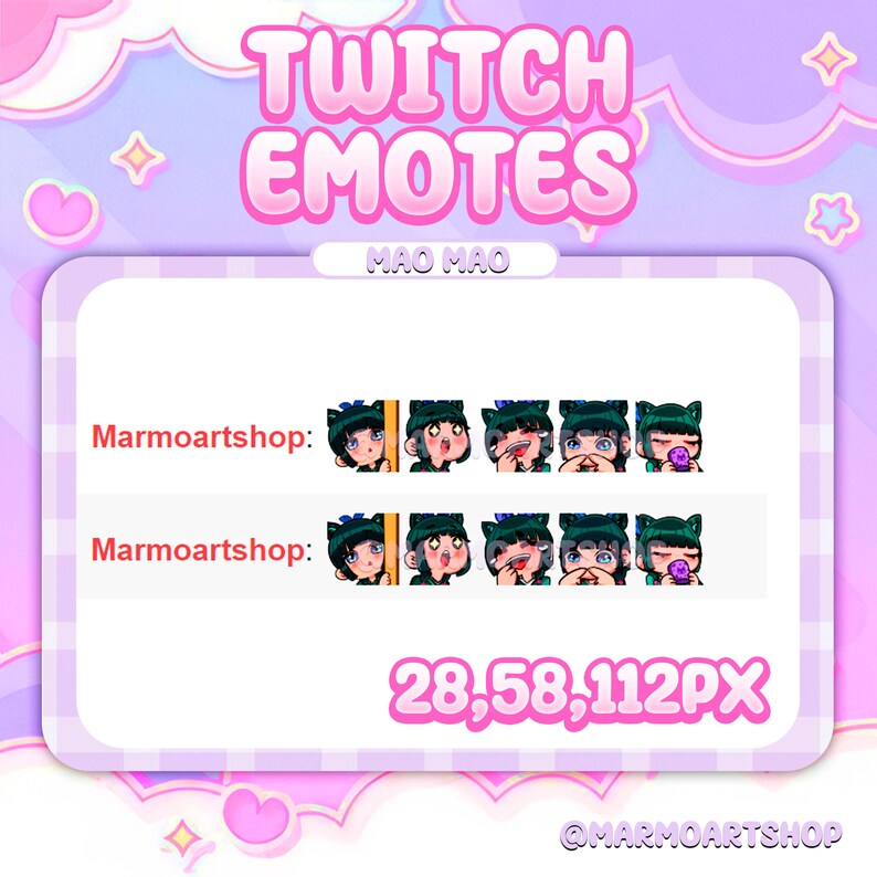 MAOMAO CUTE EMOTES | Twitch Emote for Streamer | Cute Chibi Anime Style ...